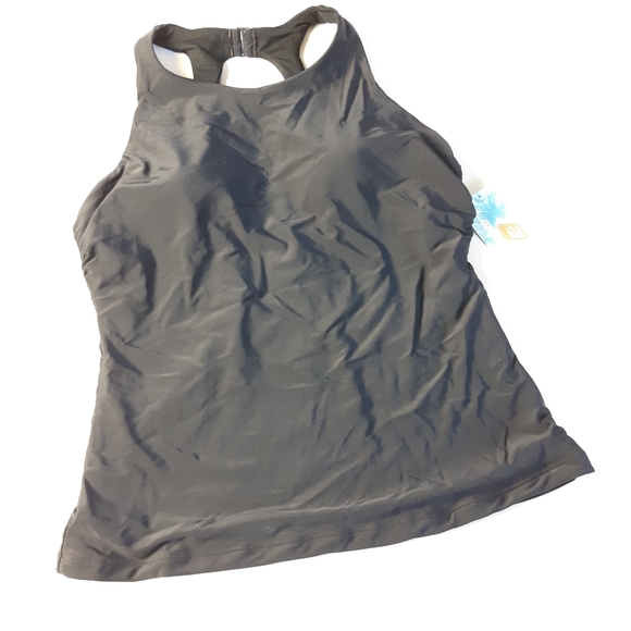 Laguna | Swim | Nwt New Laguna Hi Neck Tankini Bikini Swimsuit Top L ...